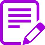 Purple symbol PNG text writing icon
