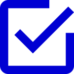 Blue check mark icon