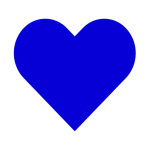 Icono de corazón azul