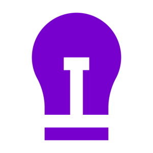 Purple light bulb icon