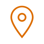 Icône de localisation orange