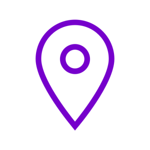 Icône de localisation violette