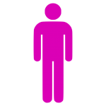 Ícone de símbolo PNG masculino rosa
