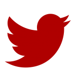 Red Twitter icon