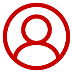 Red user icon