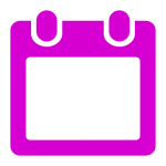 Icono de calendario rosa