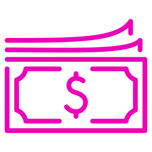Pink money icon (PNG symbol)
