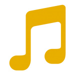 Yellow music icon