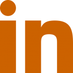 Ícone laranja do Linkedin