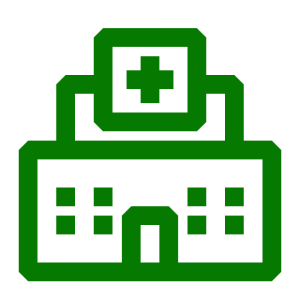 Green medical hospital icon (png symbol)