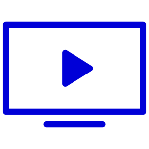 Blue video icon