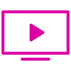 Pink video icon