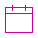 Símbolo de calendario rosa