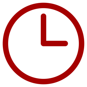 Símbolo del reloj rojo