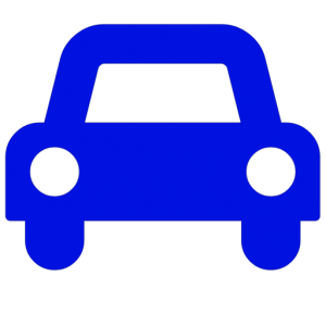 Símbolo de coche (icono png) azul