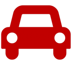 Red car symbol (png icon)