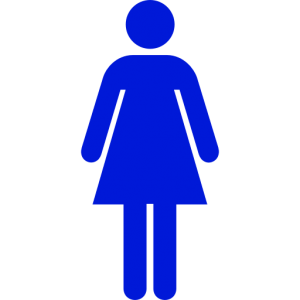 Female symbol: blue icon