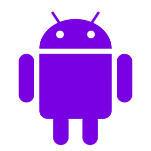 Android icon (png logo symbol) purple