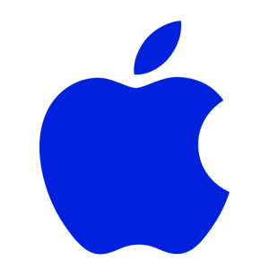 Ícone da Apple (símbolo do logotipo) azul