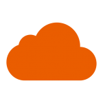Orange cloud icon (png symbol)