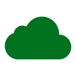 Ícone de nuvem verde (símbolo png)