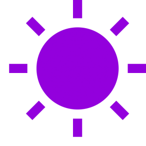 Purple sun icon (png symbol)