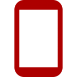 Icône de téléphone mobile rouge (symbole png)