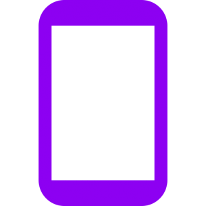 Icône de téléphone mobile violet (symbole png)