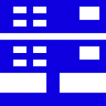 Blue hosting server icon (png symbol)