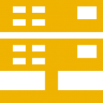 Yellow hosting server icon (png symbol)