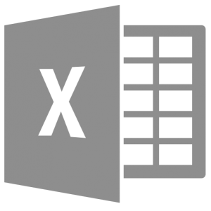 Gray Excel icon (png symbol)