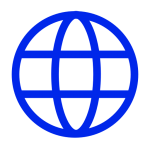 Icono de internet azul (símbolo png)