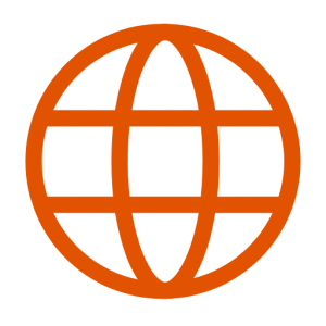 Orange internet icon (png symbol)