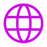 Pink internet icon (png symbol)