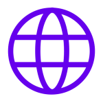 Violet internet icon (png symbol)
