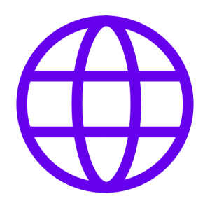 Icône internet violet (symbole png)