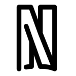 Ícone Netflix (símbolo do logotipo png) preto