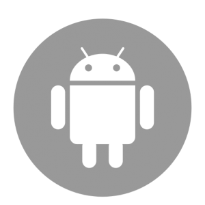Gray Android robot icon (png logo symbol)