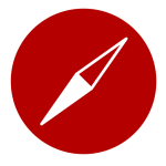 Safari icon (png logo symbol) red