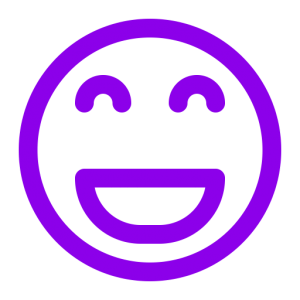 Icono de sonrisa morada (símbolo png)
