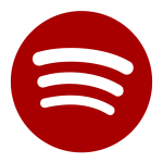 Ícone vermelho do Spotify (símbolo png)