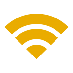 Yellow Wifi icon (png symbol)