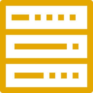 Yellow hosting server symbol (png icon)