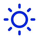 Blue sun symbol (png icon)