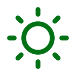Símbolo del sol verde (icono png)