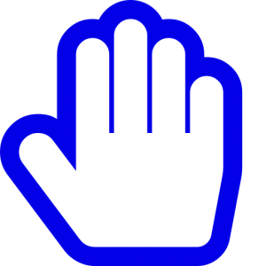 Símbolo de la mano azul (icono png)
