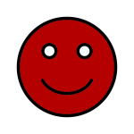 Red smile symbol (png icon)