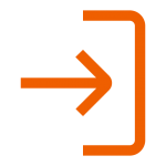 Orange connection icon (png symbol)