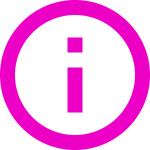 Information icon (png symbol) pink