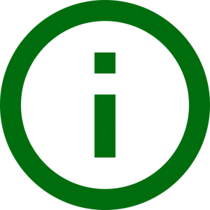 Information icon (png symbol) green